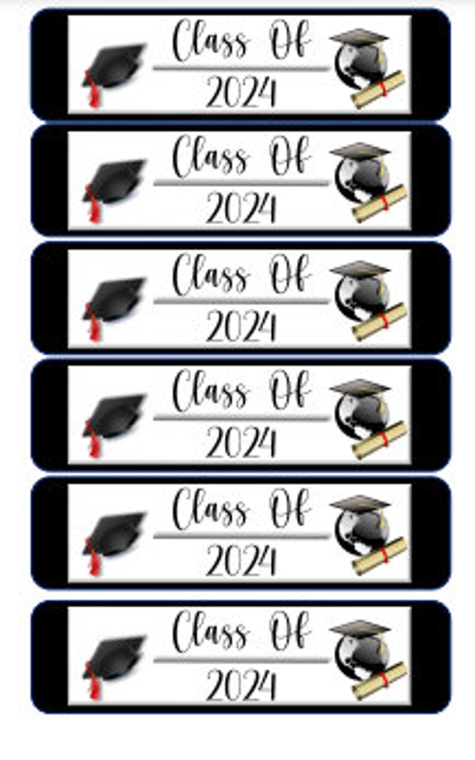 2024 Graduation Printable Water Bottle Labels - Etsy