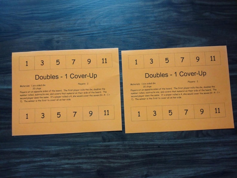 Doubles Math Games - Etsy