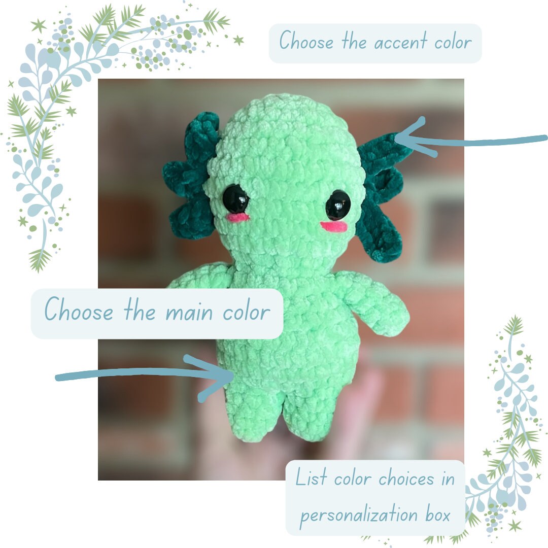 Axolotl Plushie Stuffed Axolotl Axolotl Plushie Axolotl - Etsy