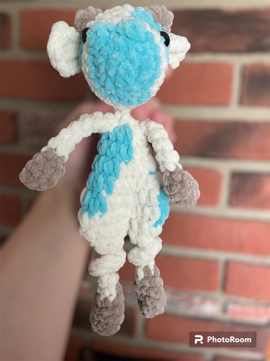 Blue Cow Snuggler Plushie Lovey Stuffed Plushie Gift Soft - Etsy