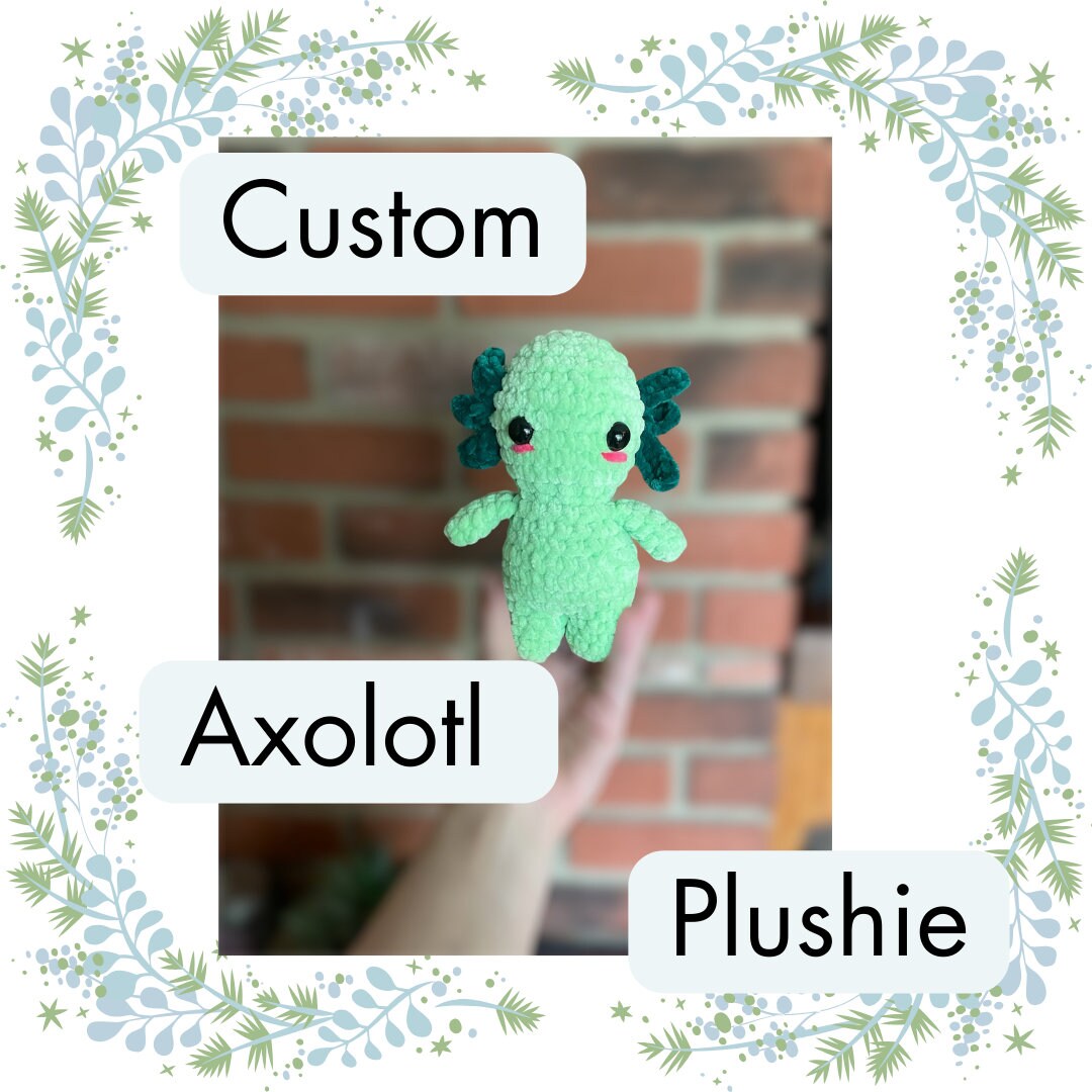 Axolotl Plushie Stuffed Axolotl Axolotl Plushie Axolotl - Etsy