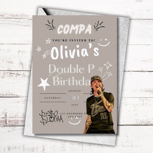 Digital Peso Pluma Birthday Theme Invitation, Instant Download! - Etsy