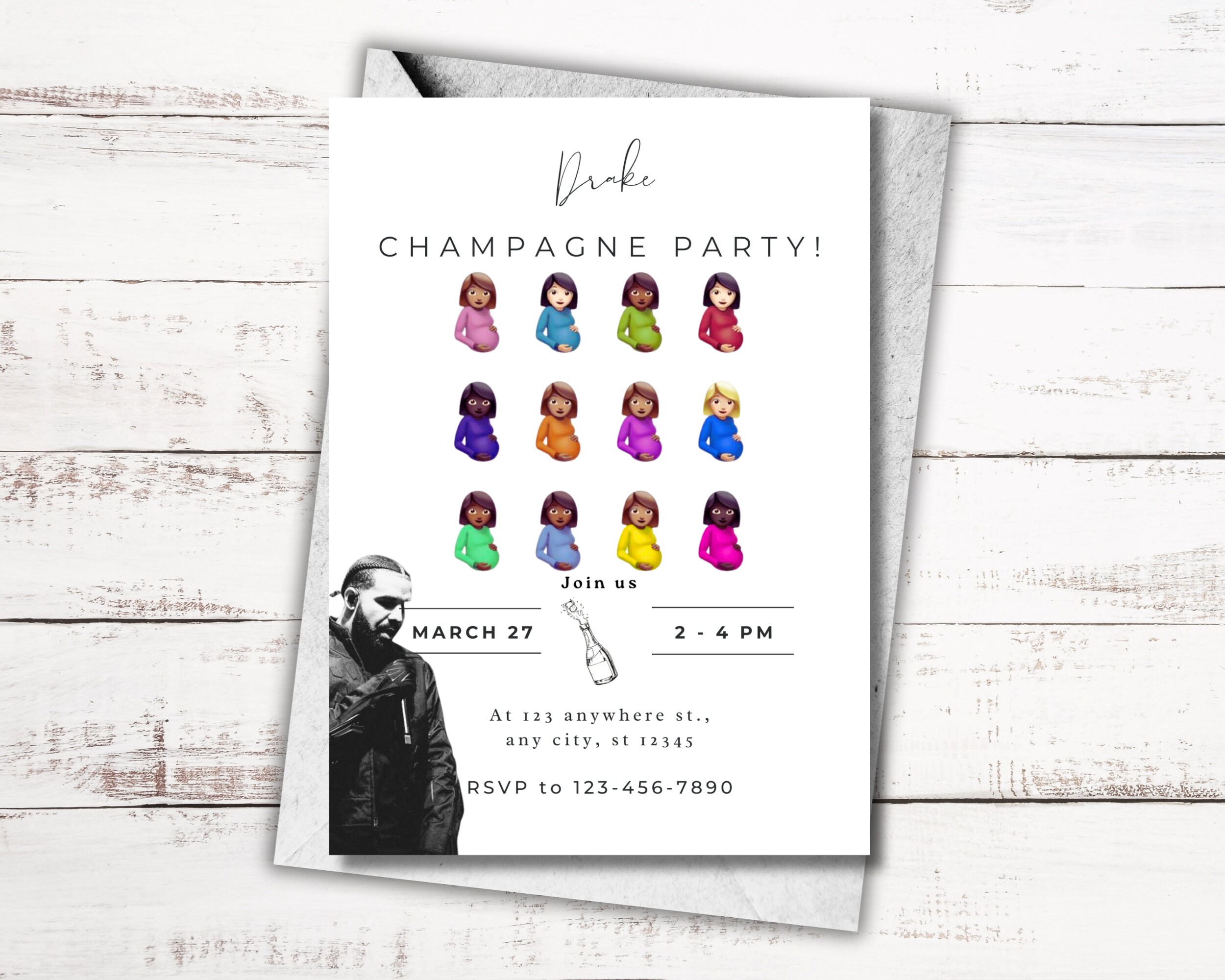 Drake Party Invitation - Etsy