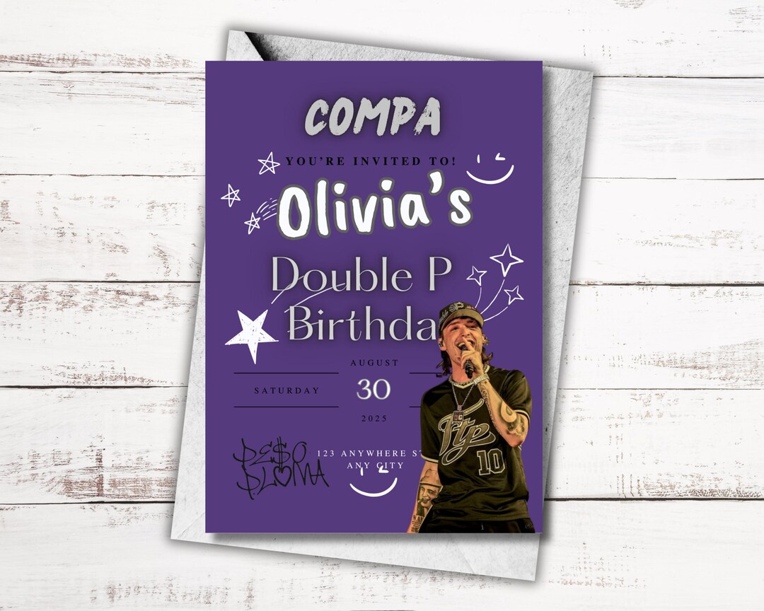 Peso Pluma Party Invitation - Etsy