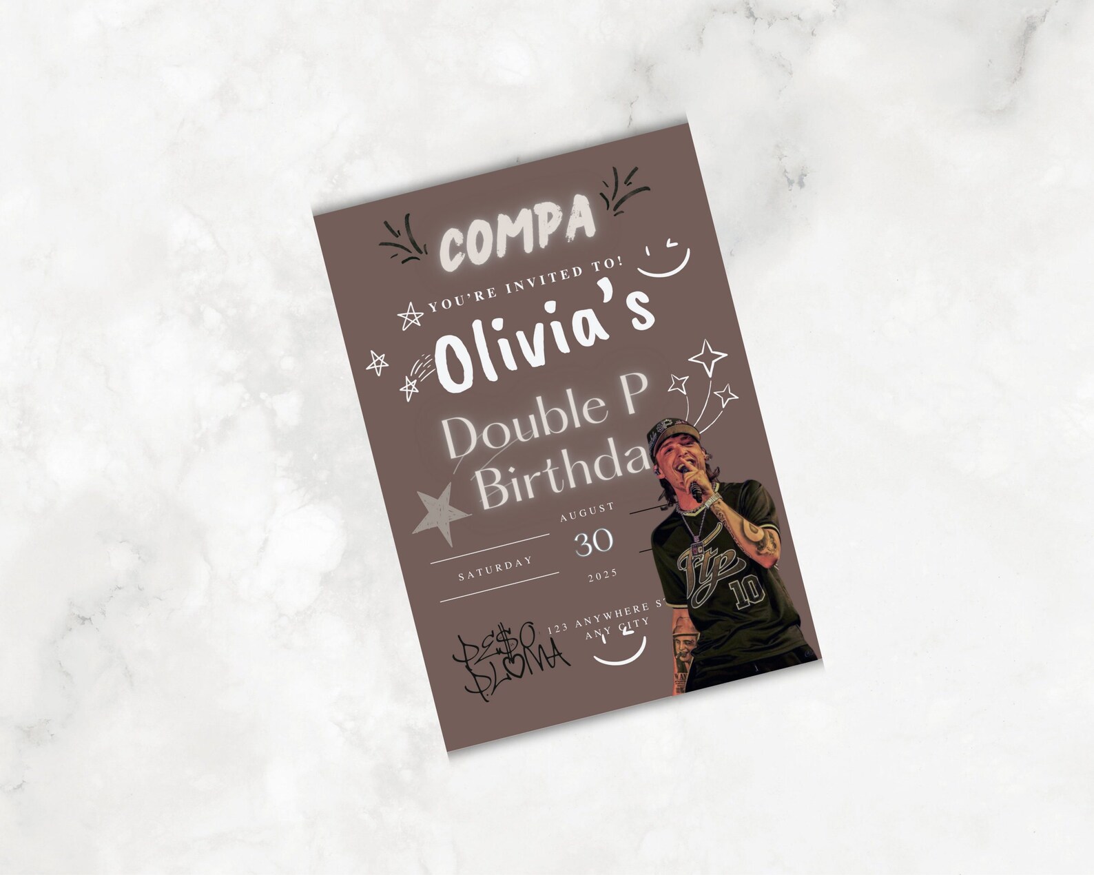 Digital Peso Pluma Invitation, Digital Invitation for Parties - Etsy
