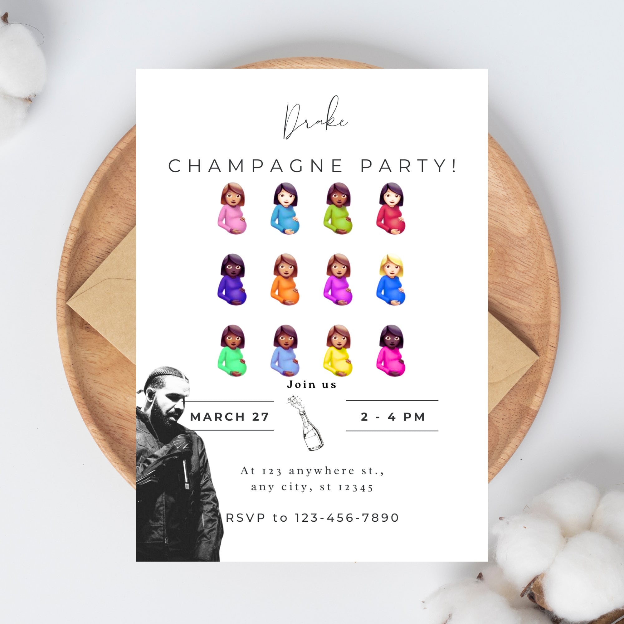 Digital Drake Invitation, Instant Download! - Etsy