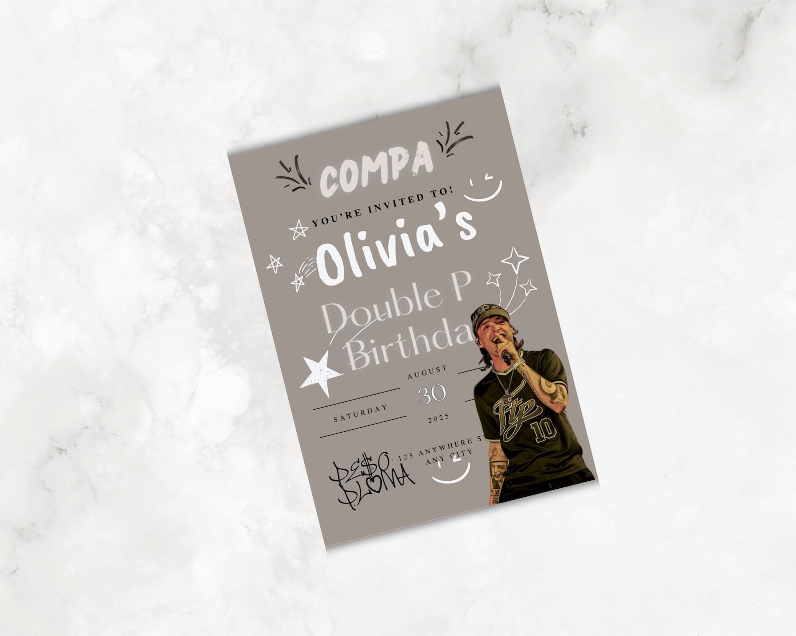 Digital Peso Pluma Birthday Theme Invitation, Instant Download! - Etsy