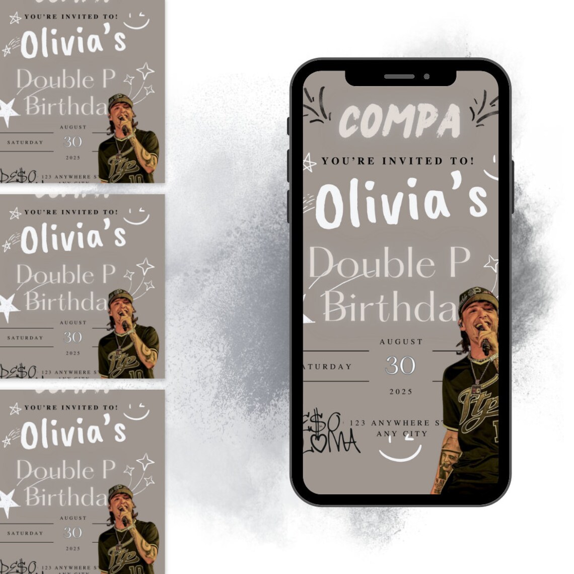 Digital Peso Pluma Birthday Theme Invitation, Instant Download! - Etsy