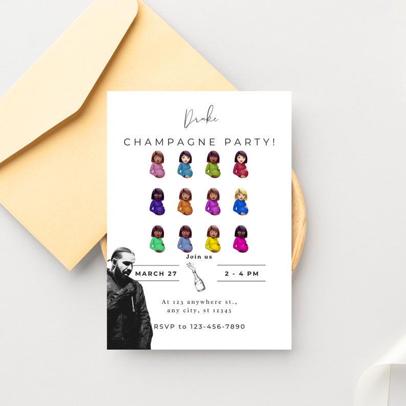Digital Drake Invitation, Instant Download! - Etsy