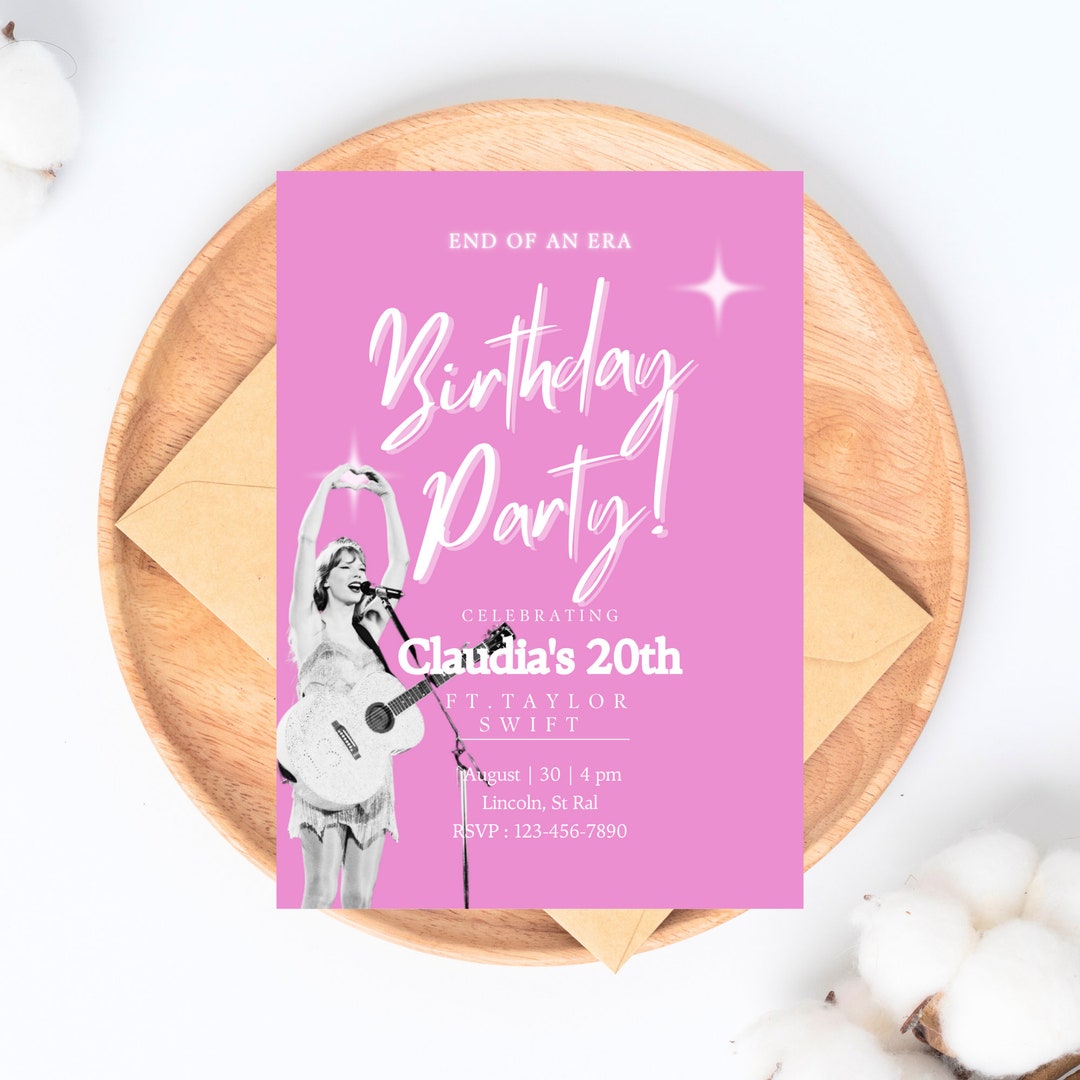 Editable Taylor Swift Invitation, Instant Download - Etsy UK