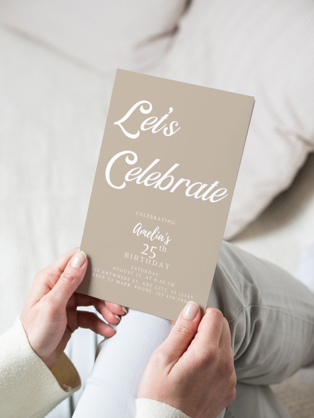 Editable Let's Celebrate Party Invitation Template - Etsy UK