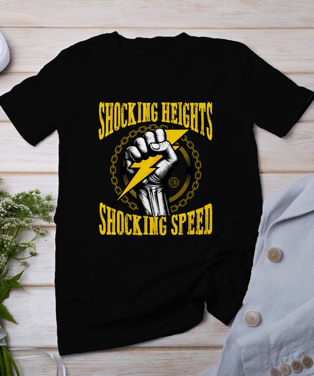 Shocking Heights Shocking Speed Graphic T-shirt, Cool and Unique Design ...