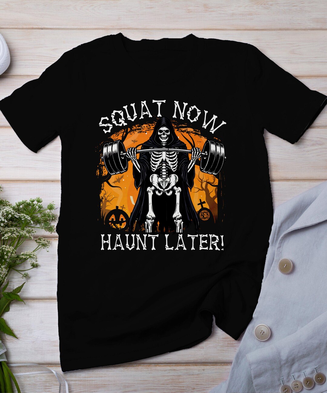 Scary Fitness Halloween T-shirt, Spooky Magic Fit Tee, Fun Workout ...