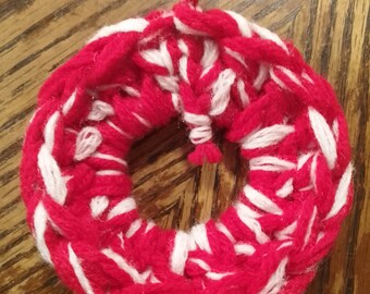 White and Red Cropped Tank With Matching Scrunchie L - Etsy