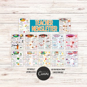 Editable Canva Template-newsletter Template, Editable Newsletter ...