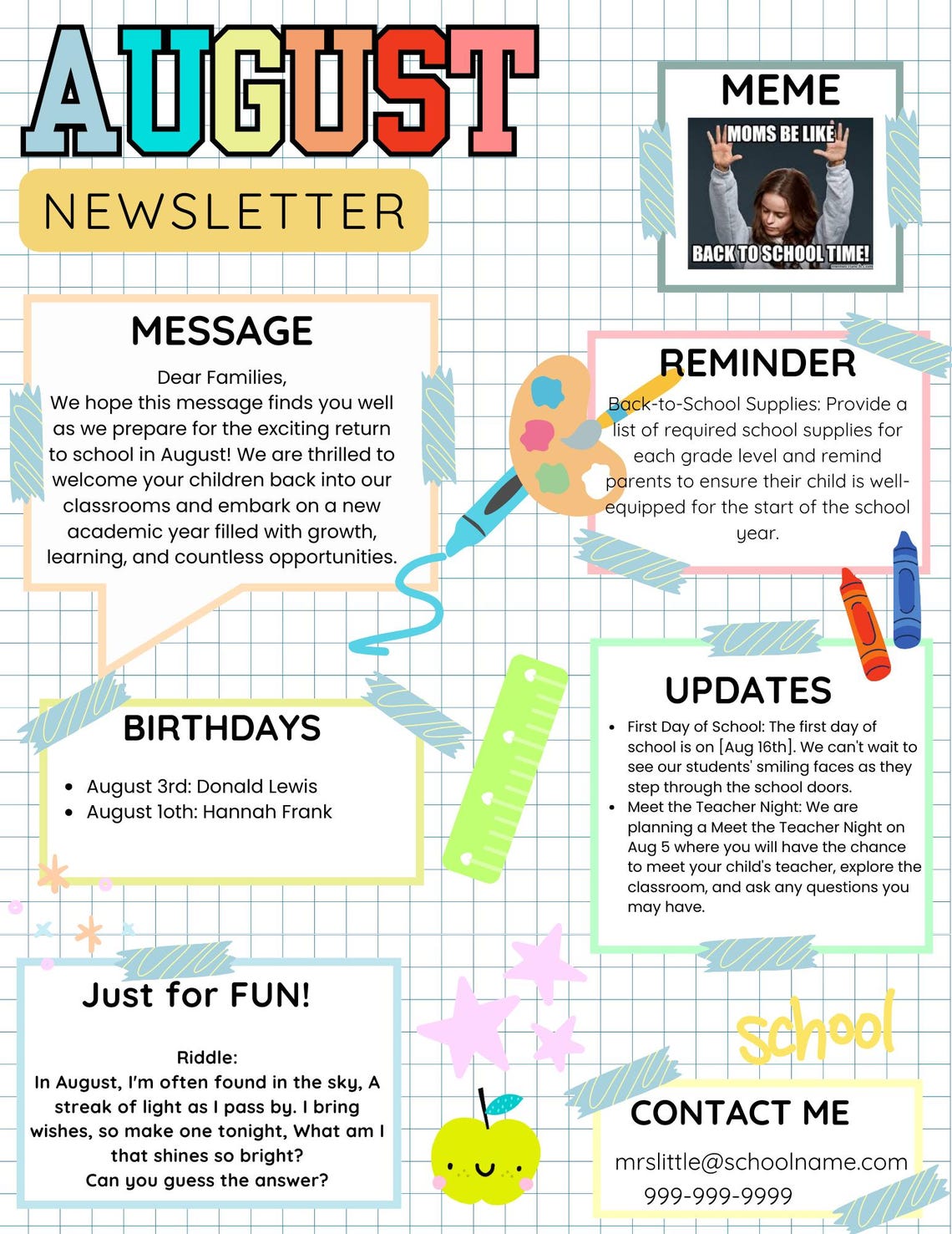 Modern- Editable Canva Template-newsletter Template, Editable ...