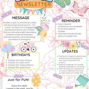Editable Canva Template-newsletter Template, Editable Newsletter ...