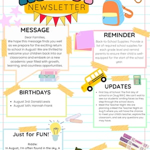 Editable Canva Template-newsletter Template, Editable Newsletter ...