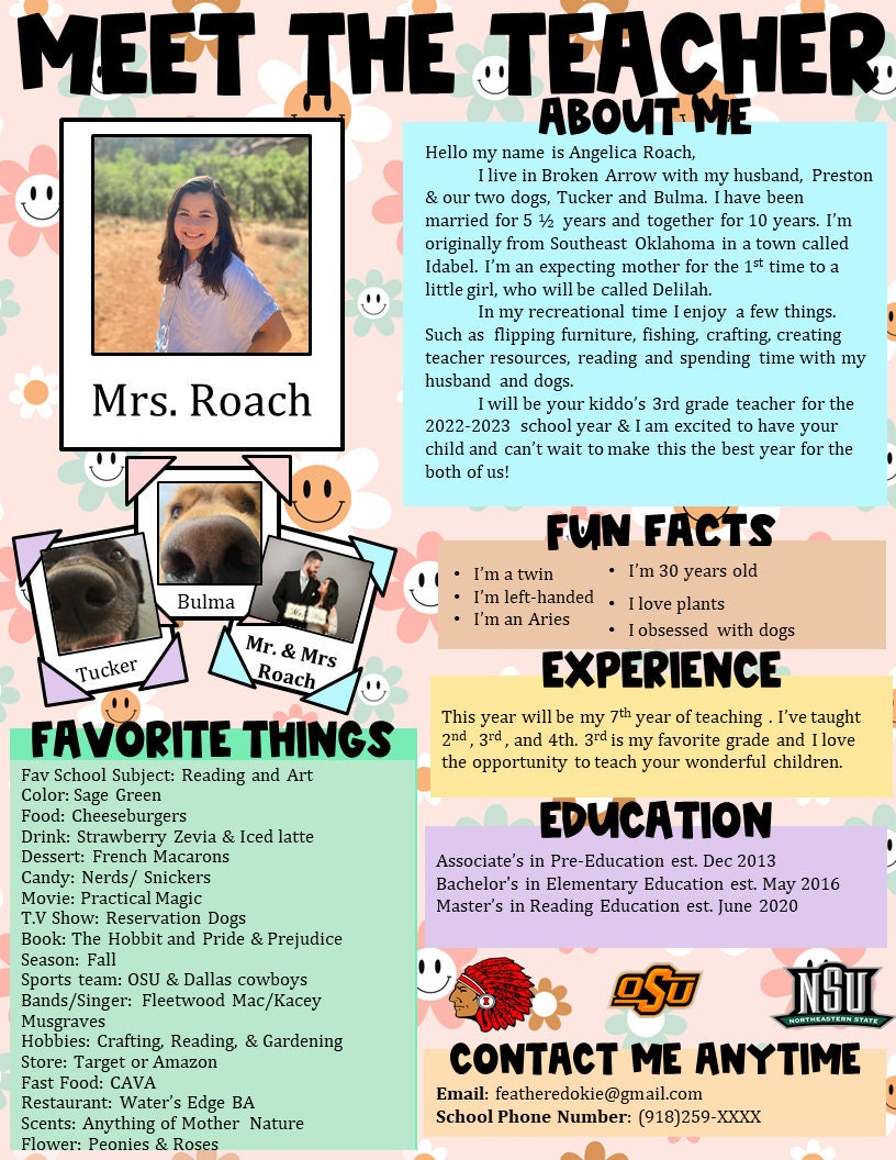 Meet the Teacher- Retro Smiley - Etsy