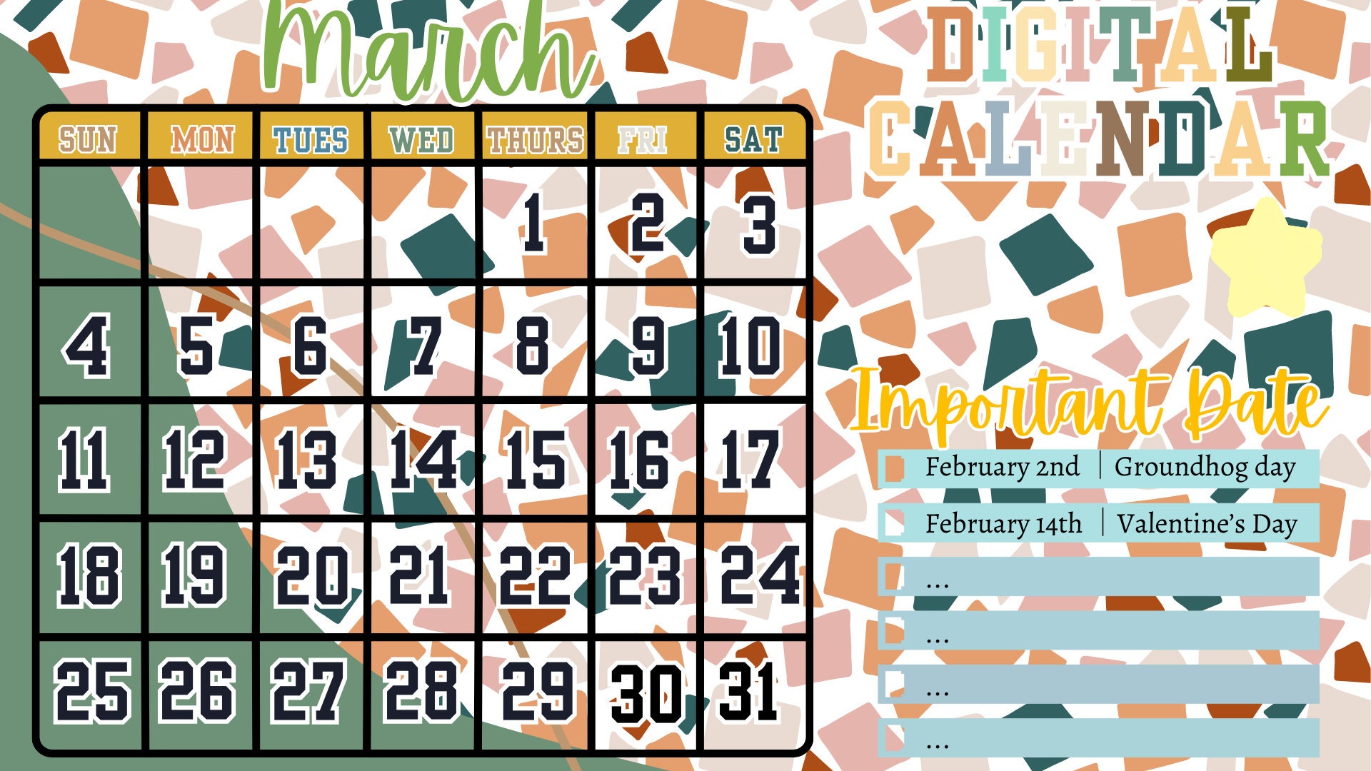 Neutral/ Terrazzo/ Modern Boho Canva/classroom Slide/ Morning Board ...