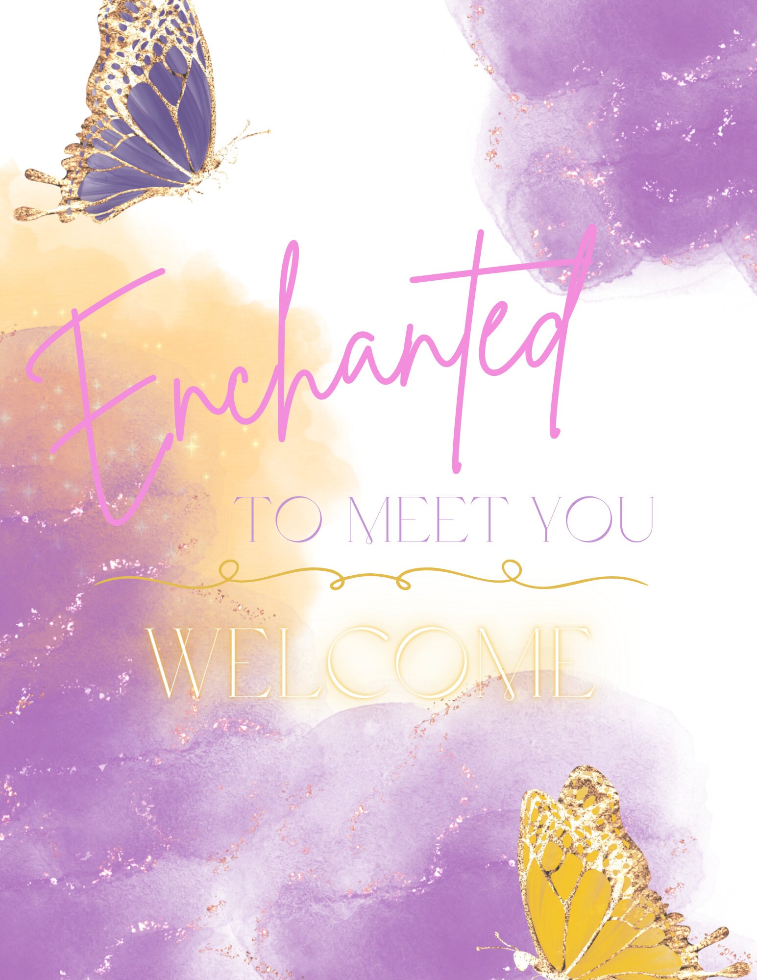 We Are Enchanted to Meet You Inspired Baby Shower Invitation EDITABLE ...