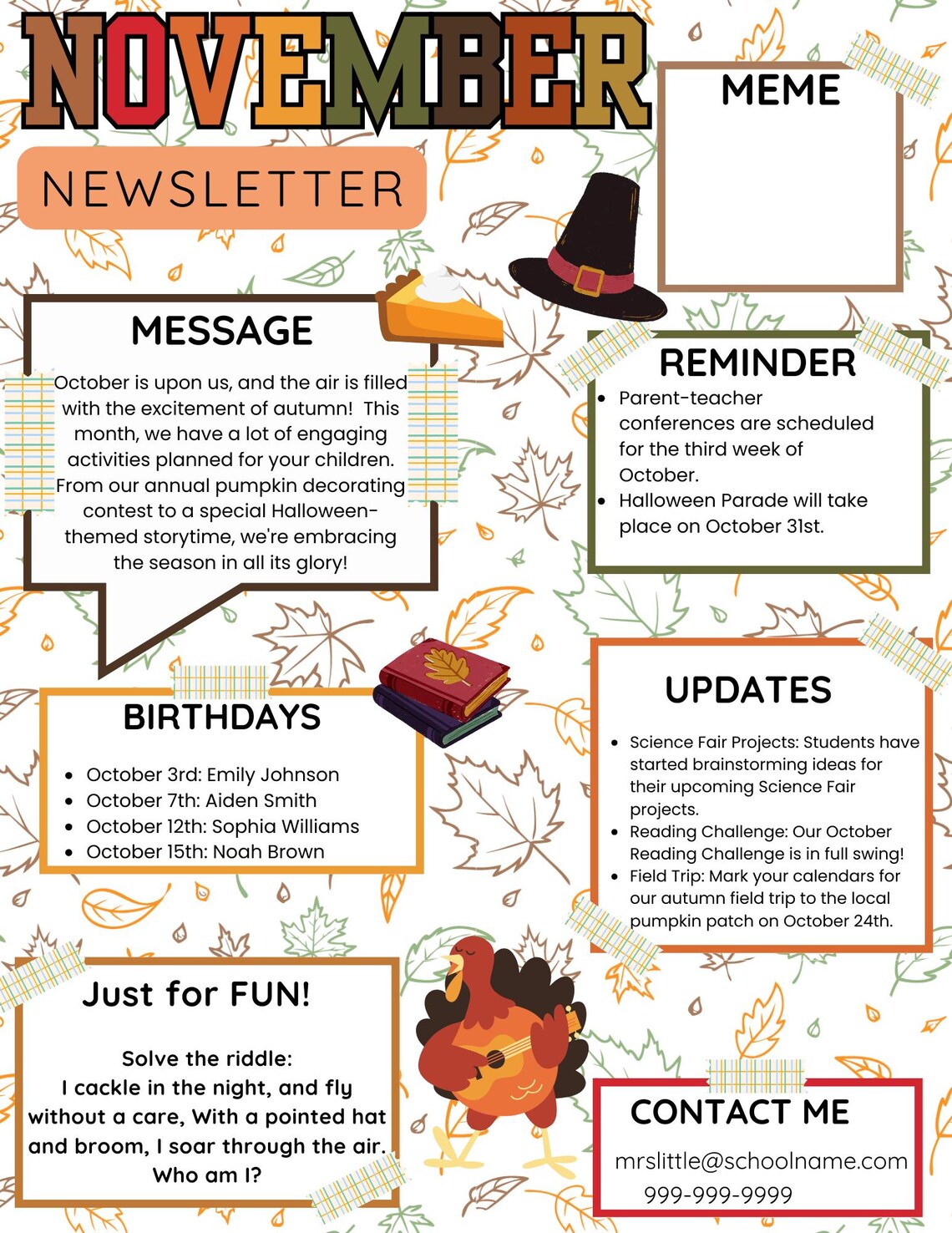 Modern- Editable Canva Template-newsletter Template, Editable ...