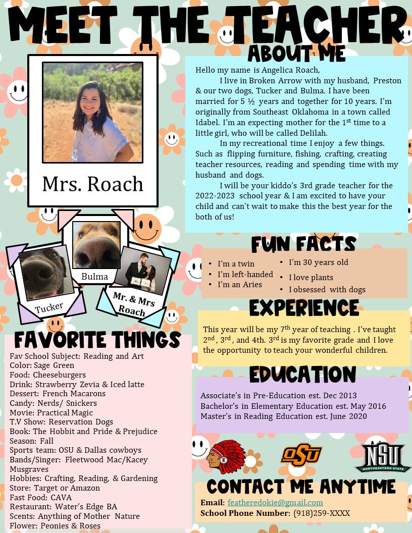 Meet the Teacher- Retro Smiley - Etsy