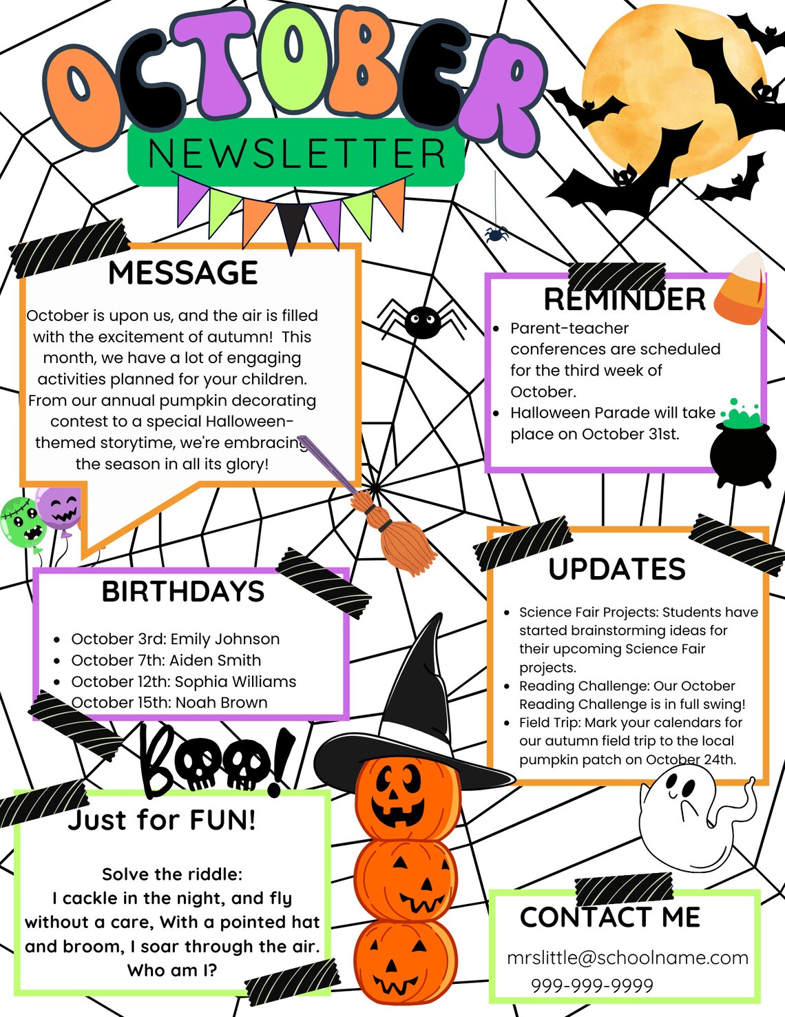 Editable Canva Template-newsletter Template, Editable Newsletter ...