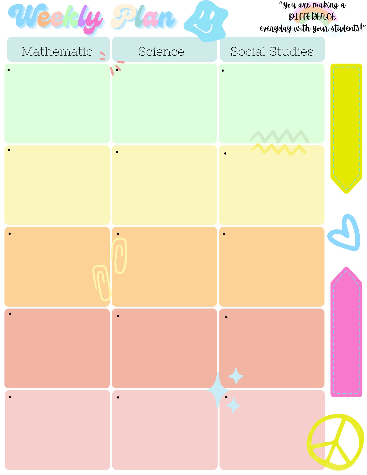 Editable Teacher Planner/ Lesson Planner for Teachers/ Great for Sub ...