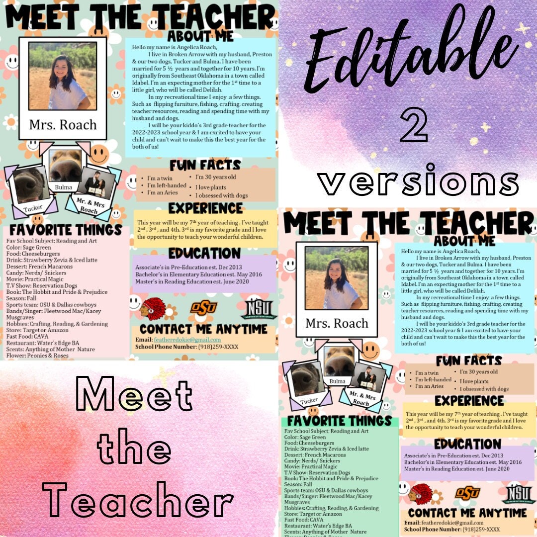 Meet the Teacher Retro Smiley - Etsy