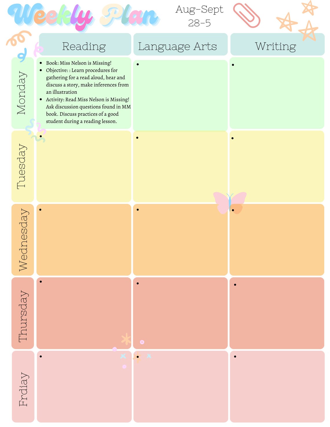 Editable Teacher Planner/ Lesson Planner for Teachers/ Great for Sub ...