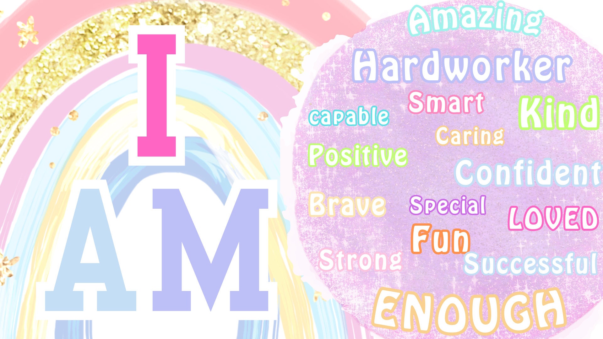 Pastel Modern Boho Rainbow- Canva/classroom Slide/ Morning Board ...