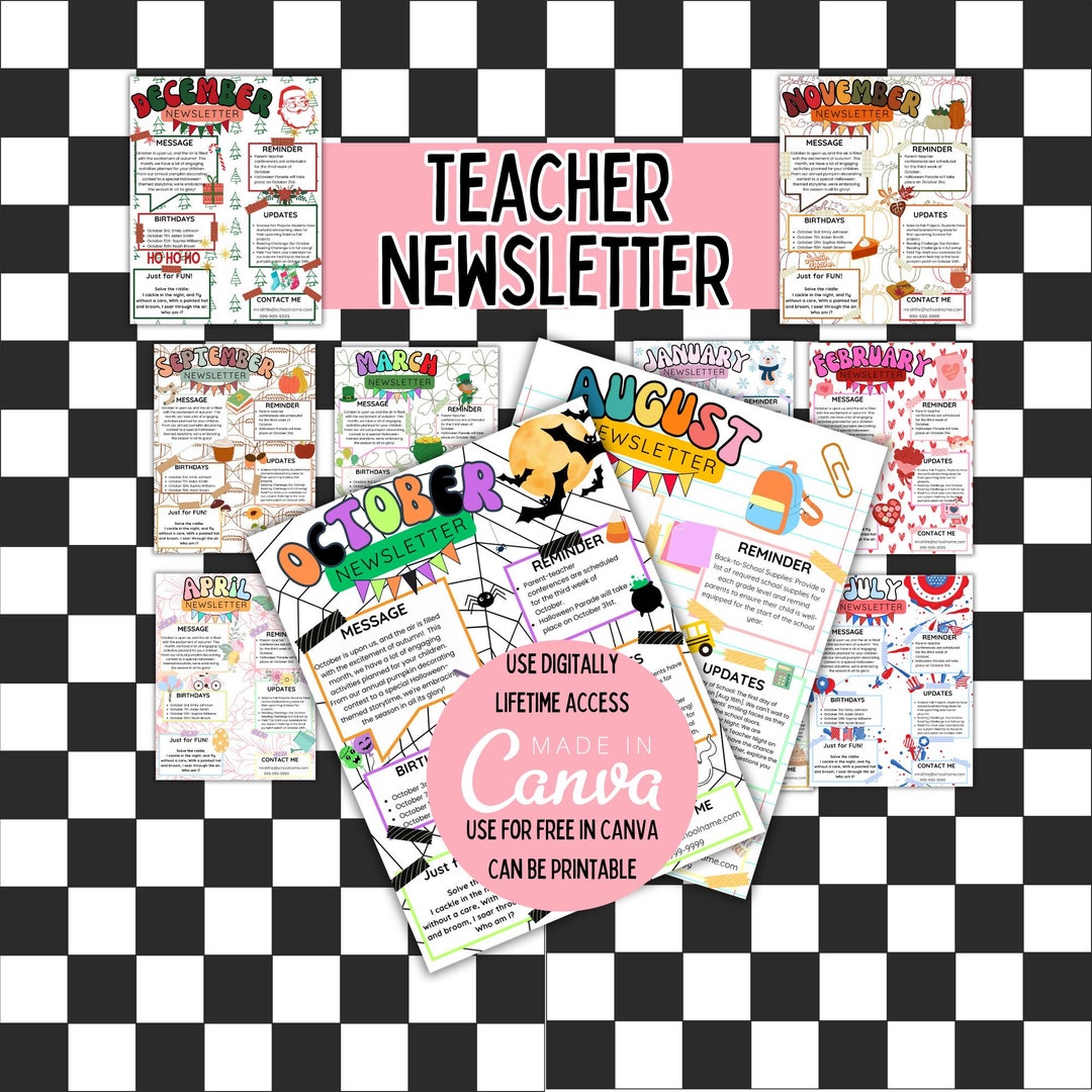 Editable Canva Template-newsletter Template, Editable Newsletter ...