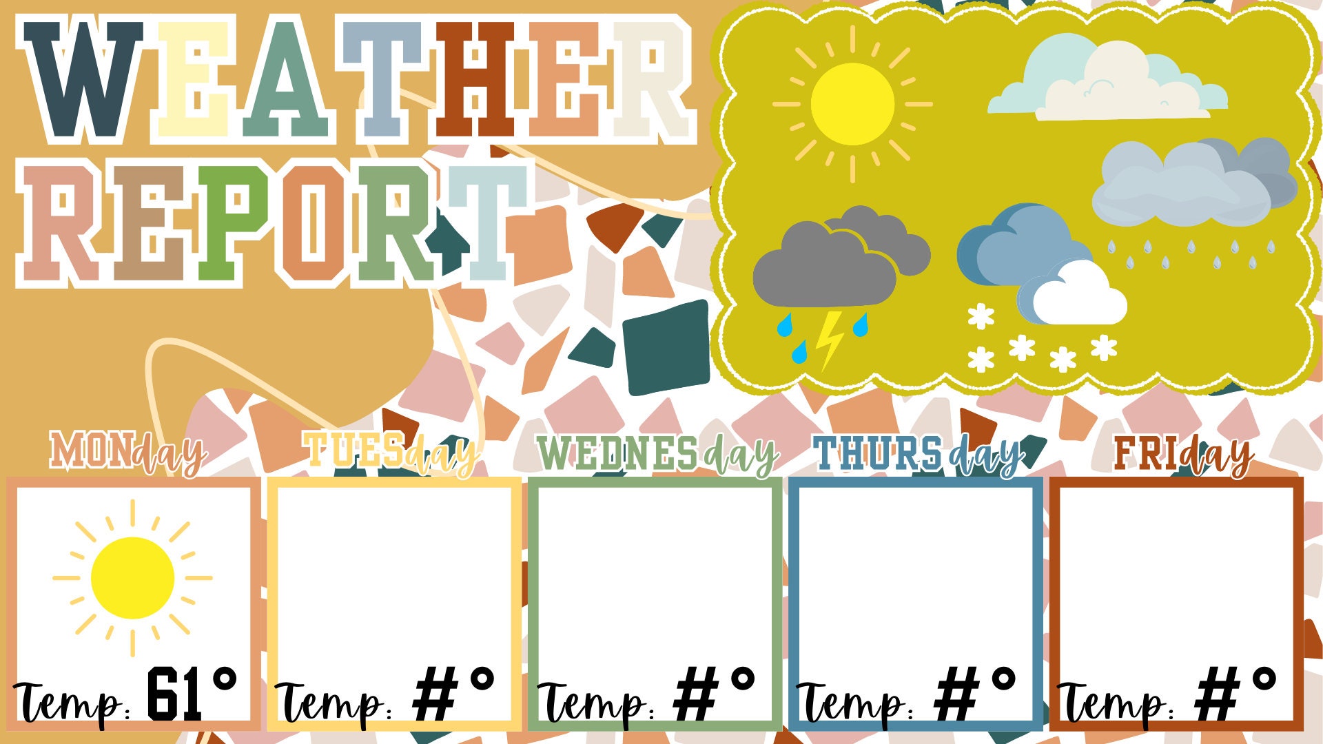 Neutral/ Terrazzo/ Modern Boho- Canva/classroom Slide/ Morning Board ...