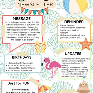 Editable Canva Template-newsletter Template, Editable Newsletter ...