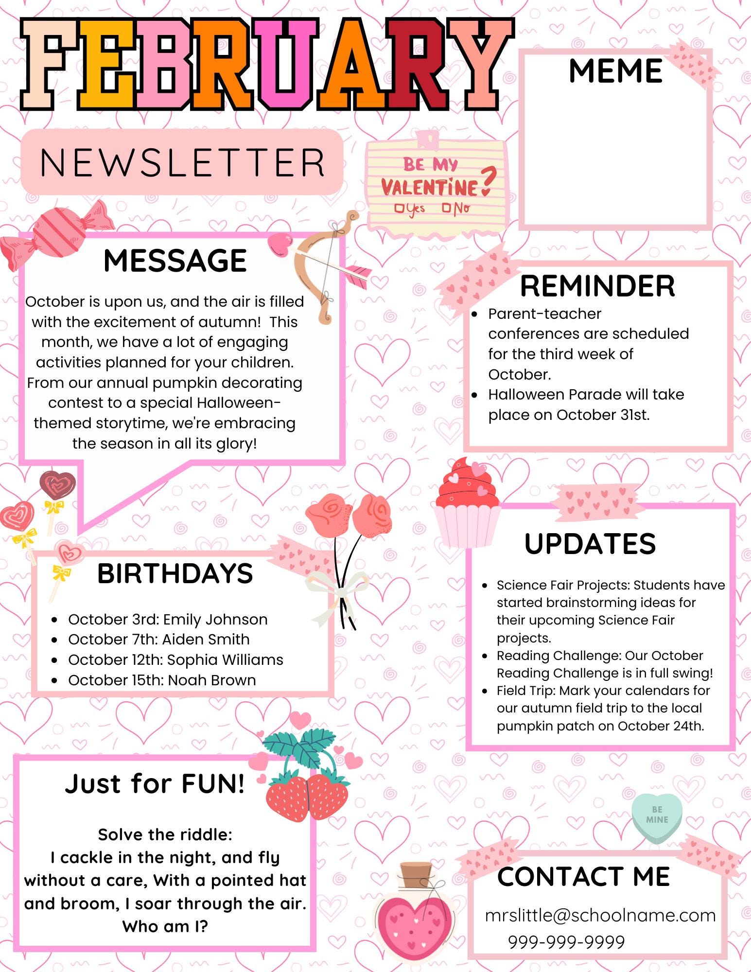 Modern- Editable Canva Template-newsletter Template, Editable ...