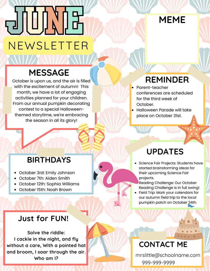 Modern- Editable Canva Template-newsletter Template, Editable ...