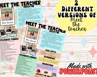 Meet the Teacher Retro Template Editable - Back to School - Etsy