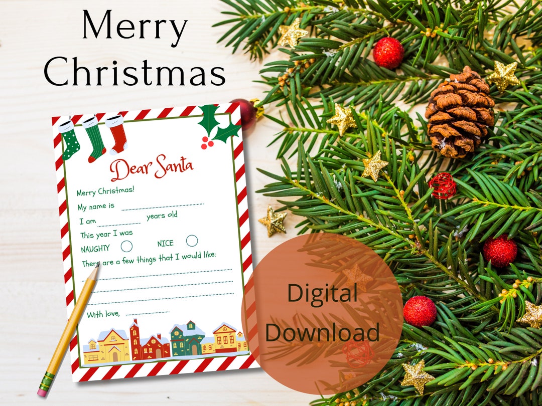 Letter to Santa, Easy to Print, Make Christmas Magic! Christmas ...