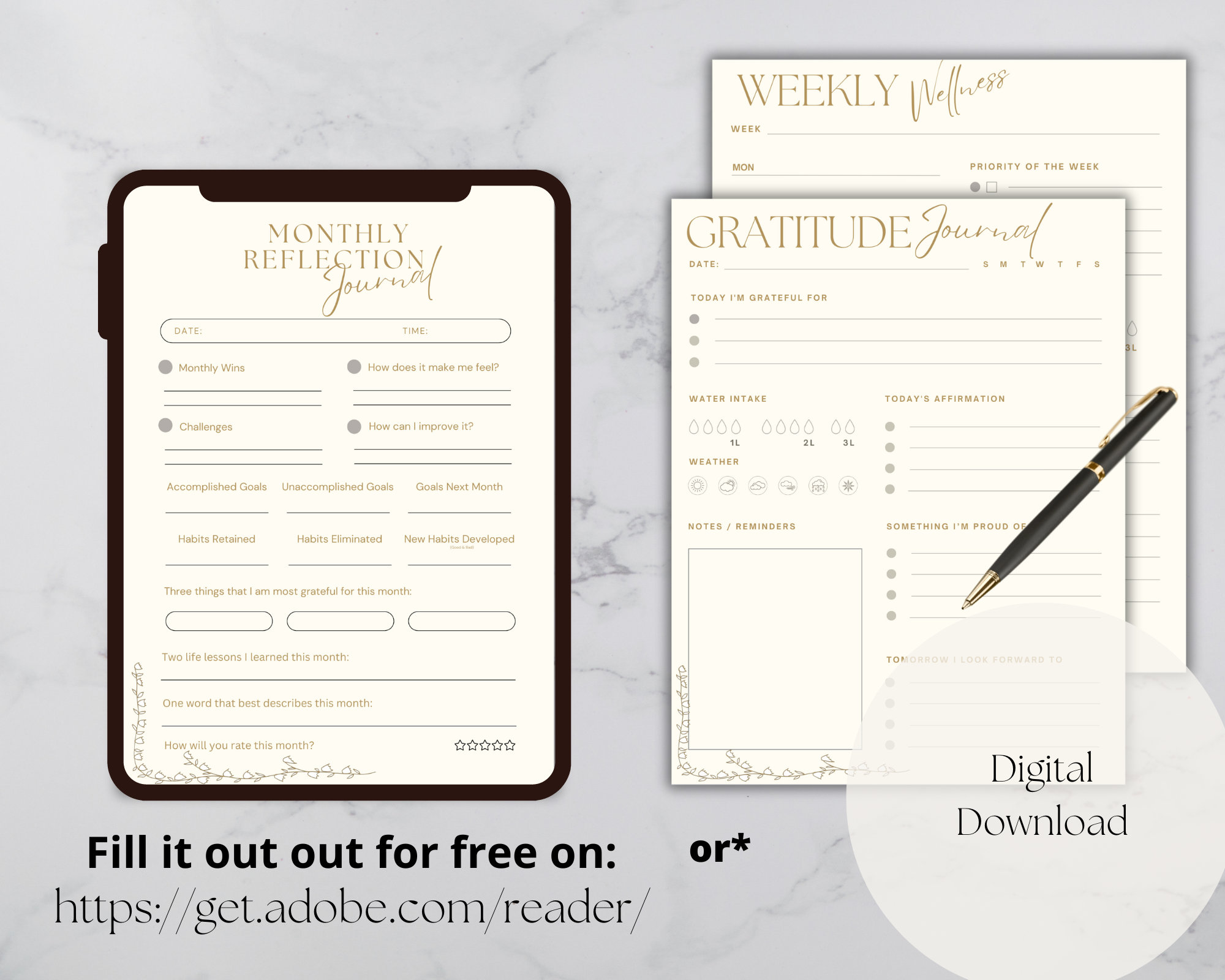 Gratitude Journal Printable! Gratitude Journal Template! Gratitude ...