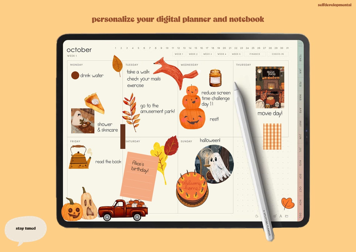 Warm and Cozy Digital Stickers/ Cozy Autumn Digital Stickers / Digital ...