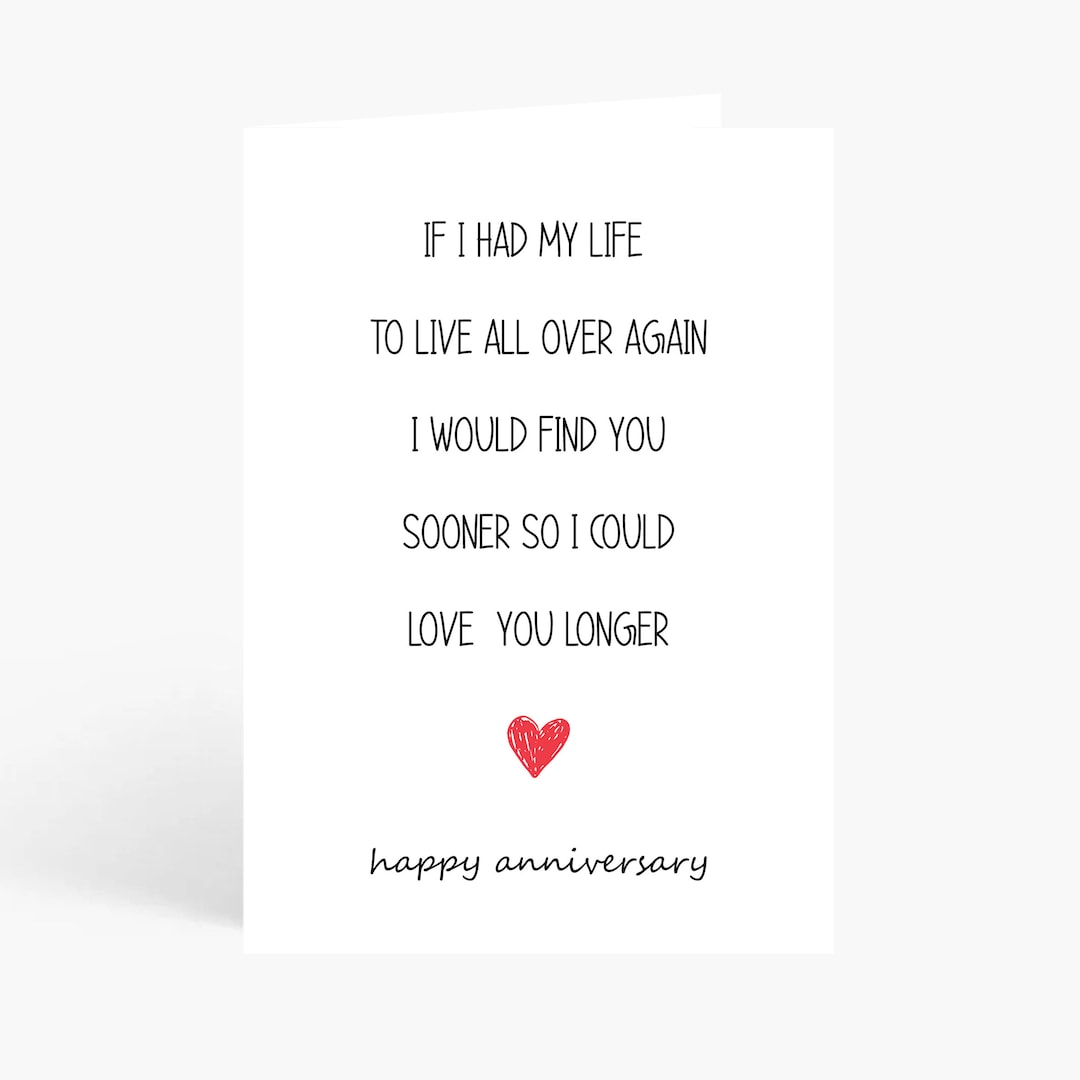 Printable Anniversary Cards, Romantic Anniversary Card, Card for ...