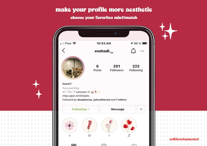 50 Instagram Flower Bouquet Highlight Covers | Botanical Highlight ...