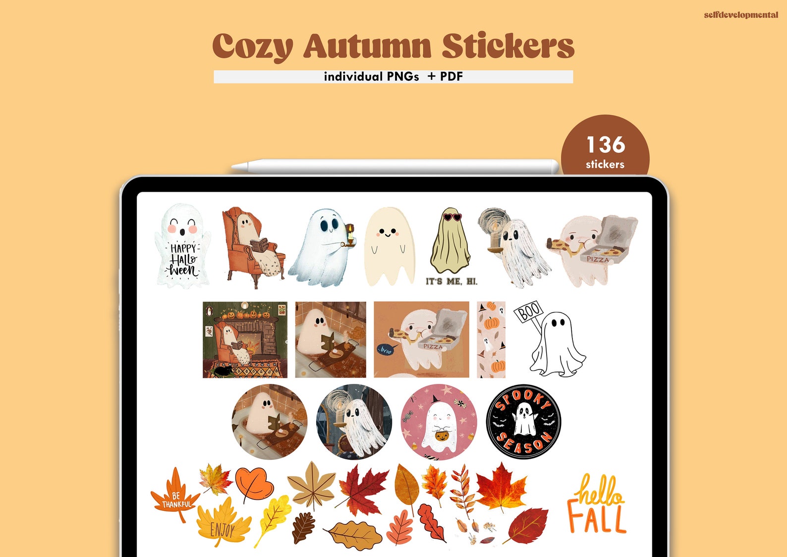 Warm and Cozy Digital Stickers/ Cozy Autumn Digital Stickers / Digital ...