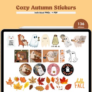 Warm and Cozy Digital Stickers/ Cozy Autumn Digital Stickers / Digital ...