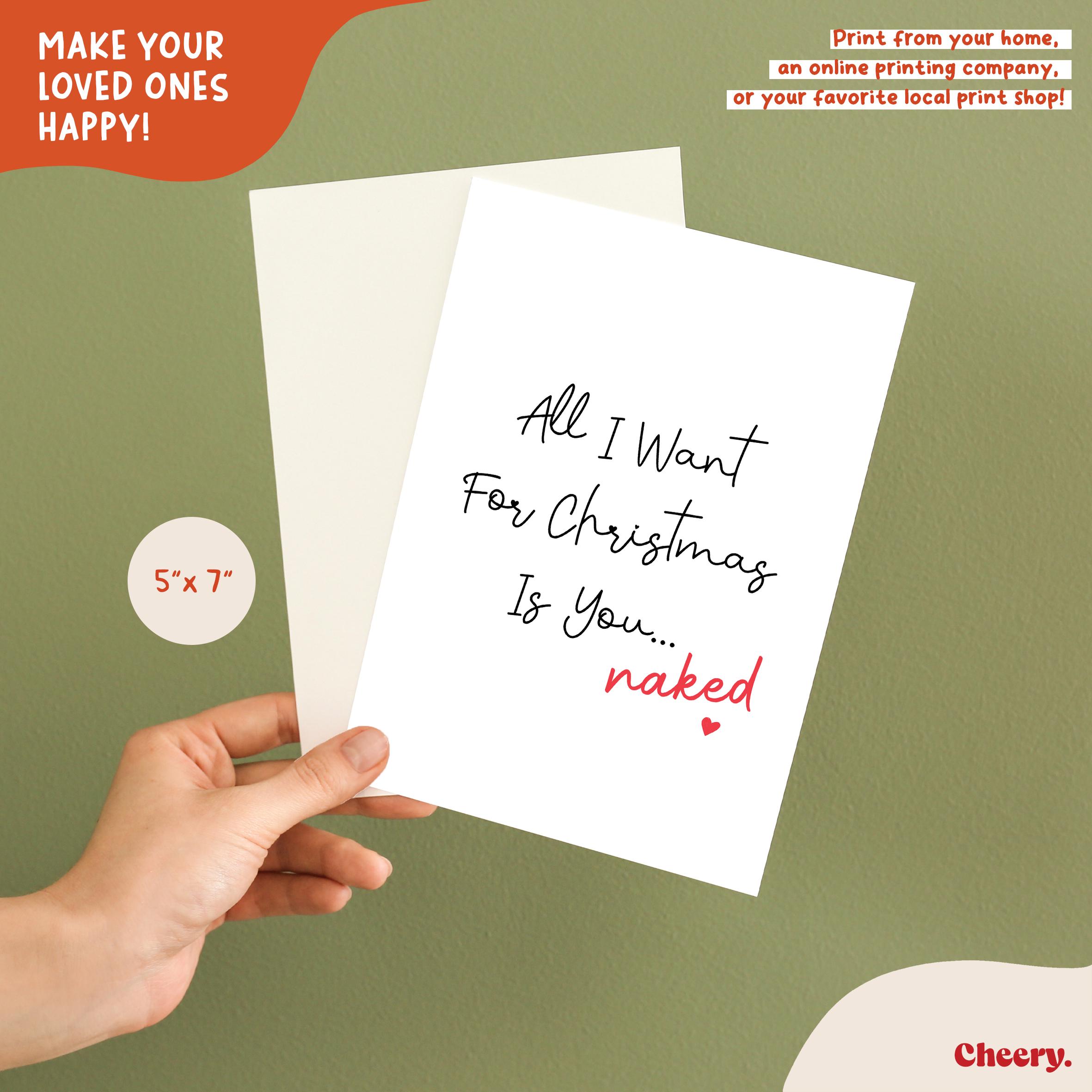 Dirty Christmas Card for Him/her, Funny Christmas Card for Couples ...