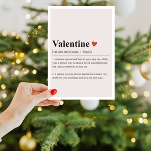 Romantic Valentine Card, Valentine Dictionary Card, Printable Cards ...