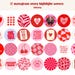 60 Retro Instagram Highlight Cover Icons, Groovy Highlight Covers, Red ...