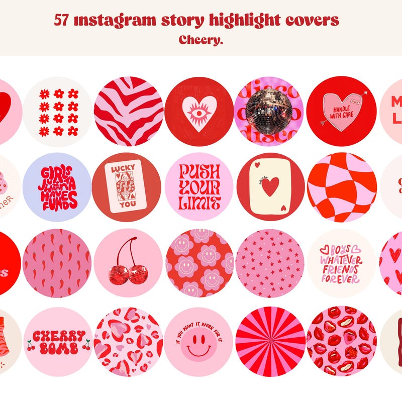 Red Instagram Highlights - Etsy