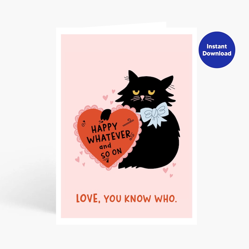 Cat Love Card - Etsy